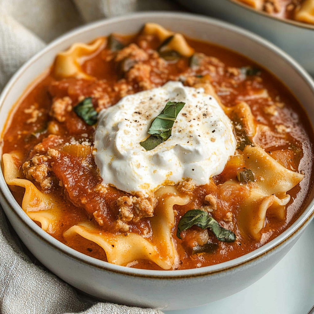 Easy Homemade Lasagna Soup Recipe - Sizzle Diary
