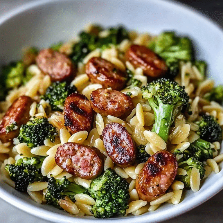 Chicken Sausage and Broccoli Orzo – Quick, Easy, and Packed with Flavor - Sizzle Diary